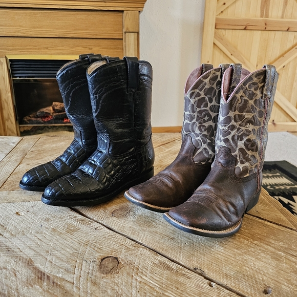 Ariat | Shoes | Ariat And Isreal 2 Boots Bundle Girls Size 2 Cowgirl ...